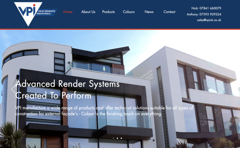 Render Board Approved by VPI Products UK Ltd